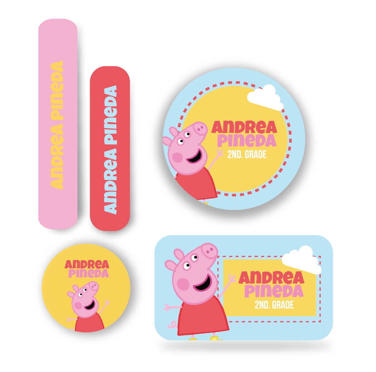 Name tag Niña Peppa Pig 2 – Deta & Arte