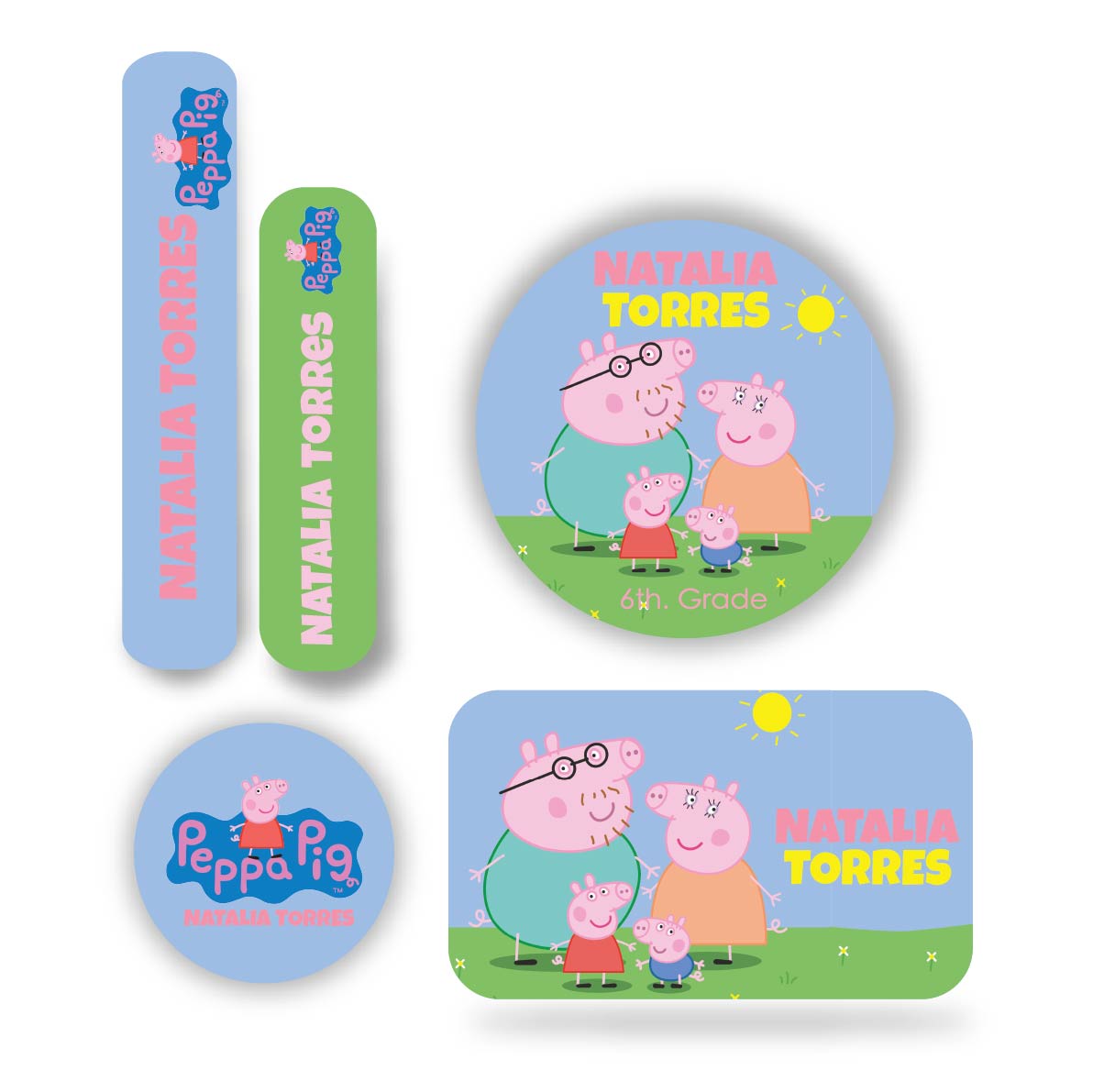 Name tag Niña Peppa Pig 1 – Deta & Arte