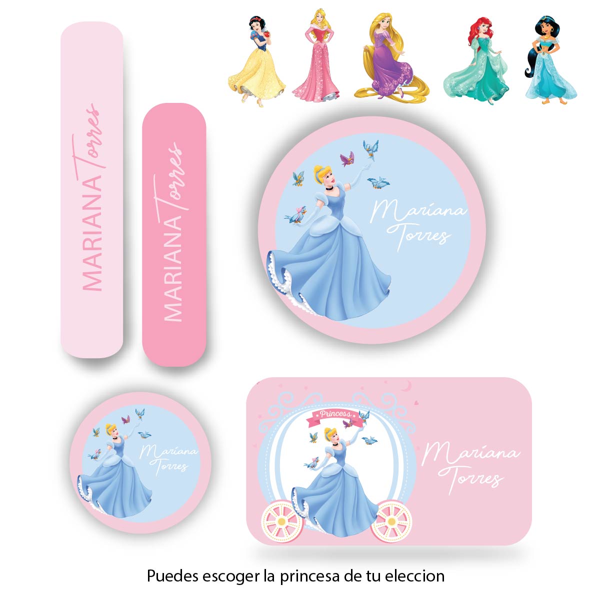 Name tag Niña Princesa 4 – Deta & Arte